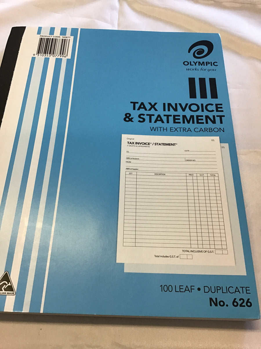 Olympic Tax Invoice & Statement Book With Extra Carbon Duplicate No 62 ...